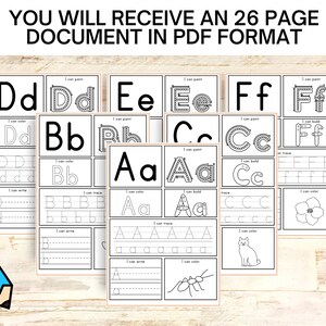 26 Alphabet Worksheets, Alphabet Tracing Sheets, Tracing Letters ...