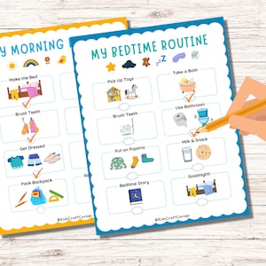 Kids Routine Charts, Chore Charts for Kids, Bedtime Routine Chart ...
