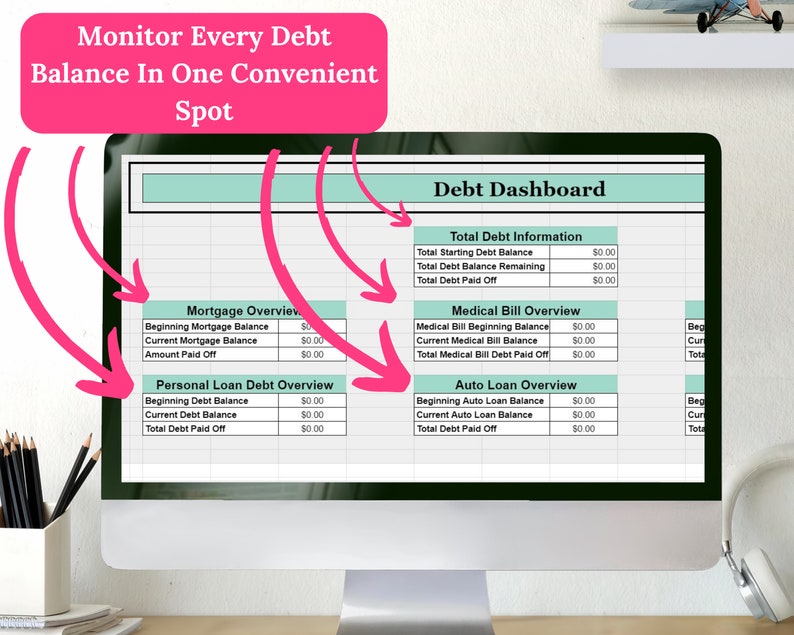 The Ultimate Debt Payoff Spreadsheet Bundle Pay off Debt - Etsy