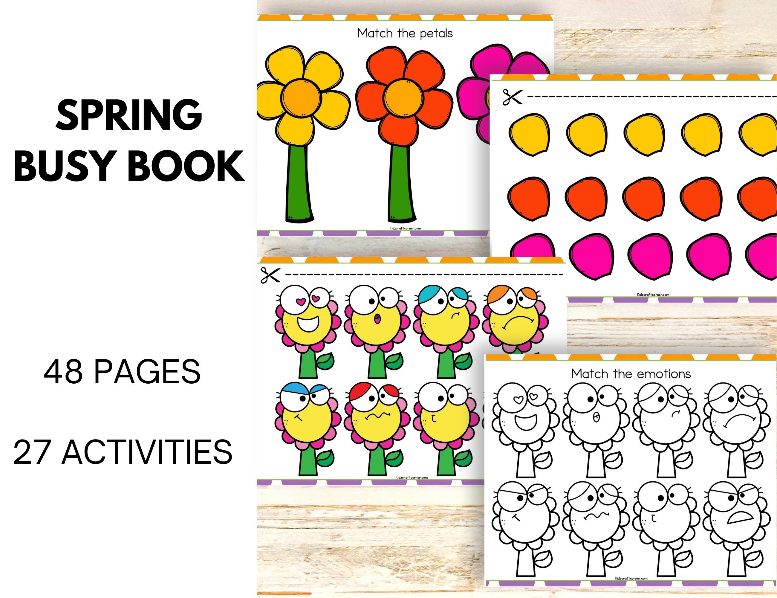 Spring Busy Book, Busy Book Printables, Spring Activities for Kids - Etsy
