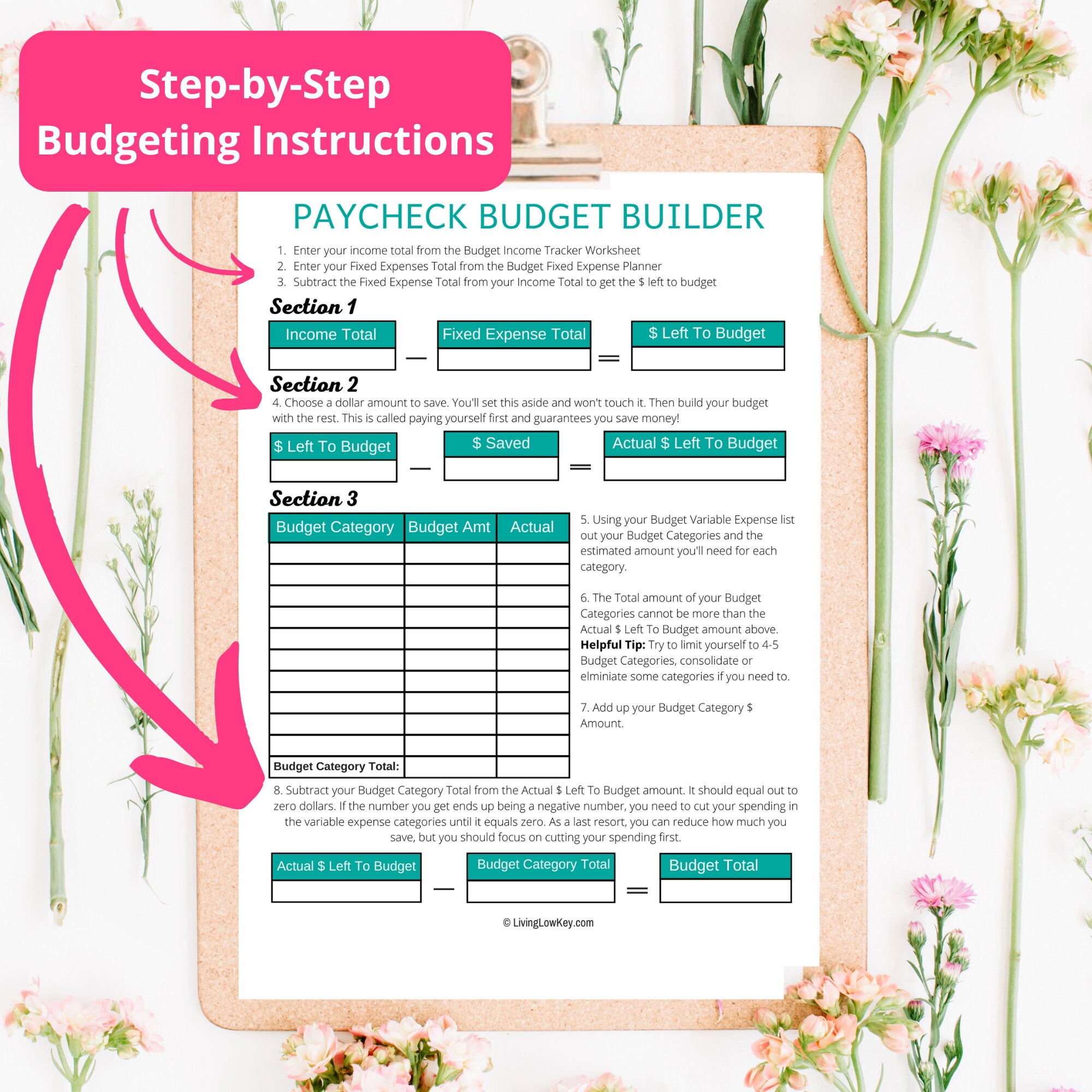Printable Budgeting Book - Budget Planner - Pay off Debt - Save Money ...