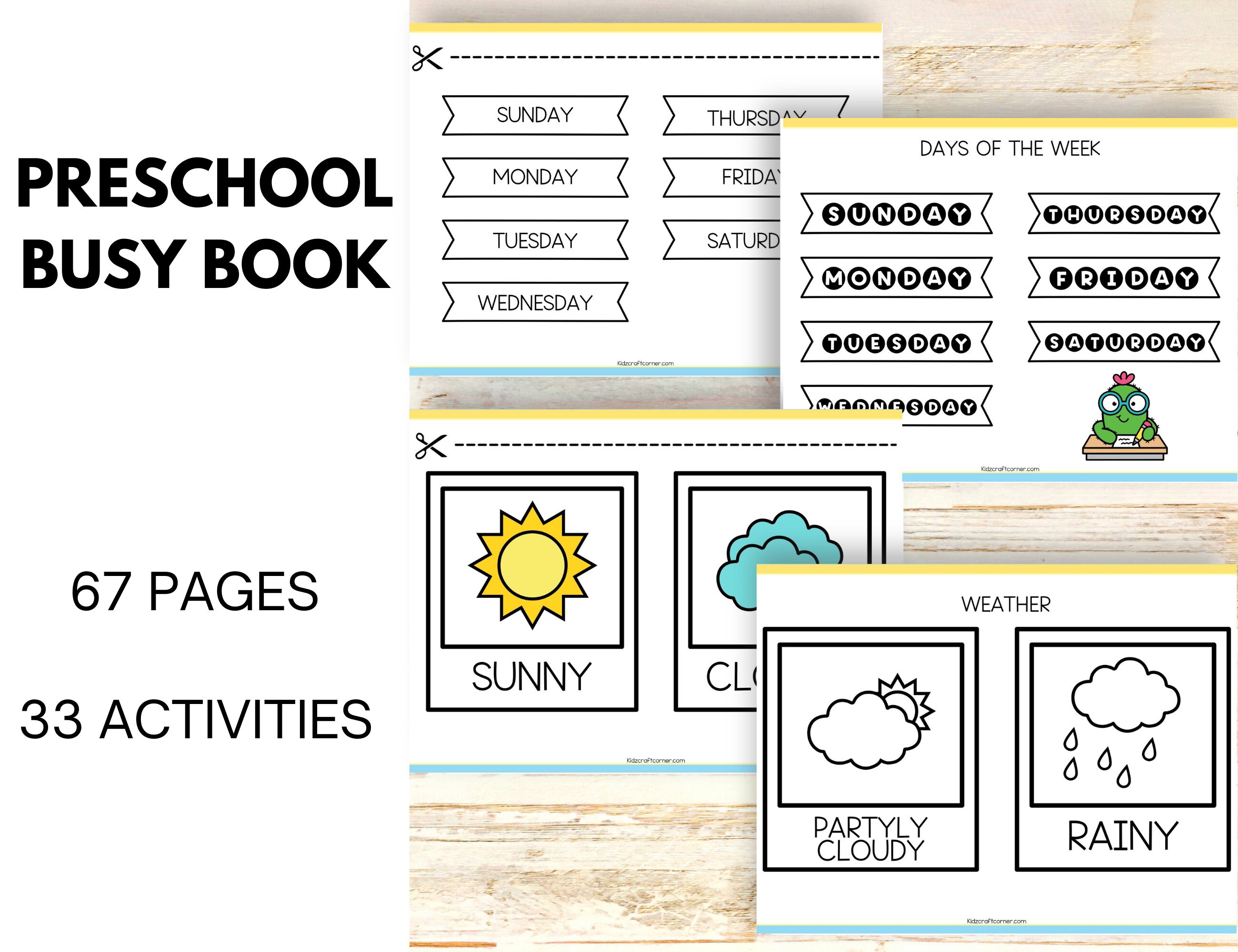 Preschool Busy Book Printables, Preschool Busy Binder, Preschool ...