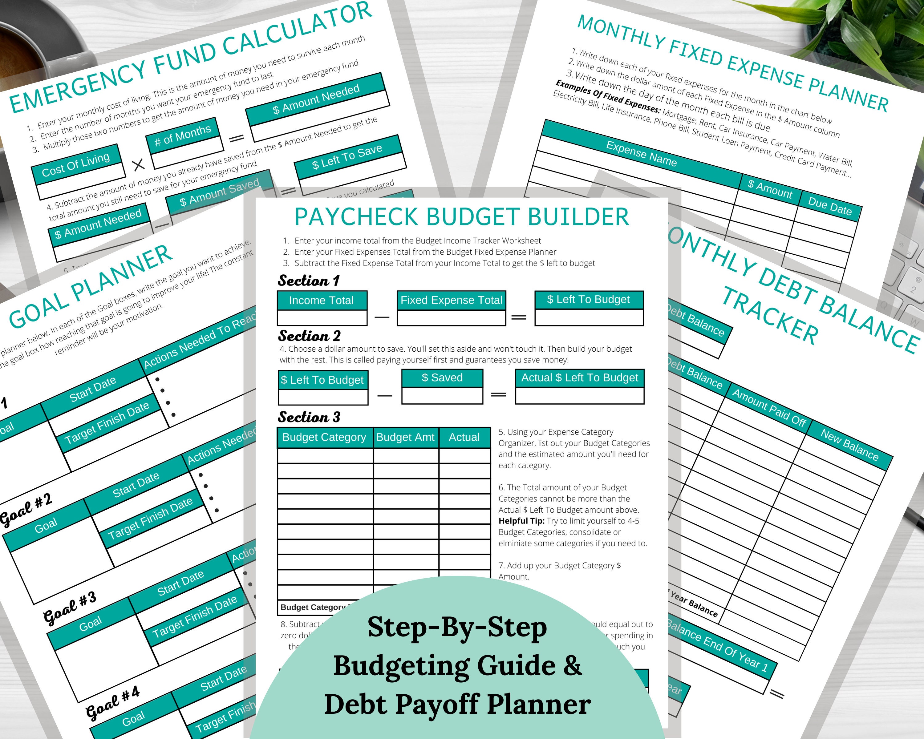 Printable Budgeting Book Step-By-Step Guide To Build A | Etsy