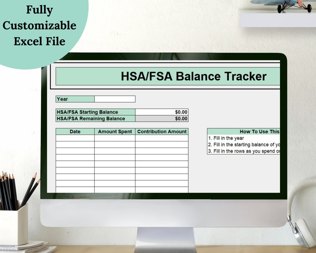 HSA & FSA Balance Tracker - Savings Tracker, Financial Planner, Digital ...