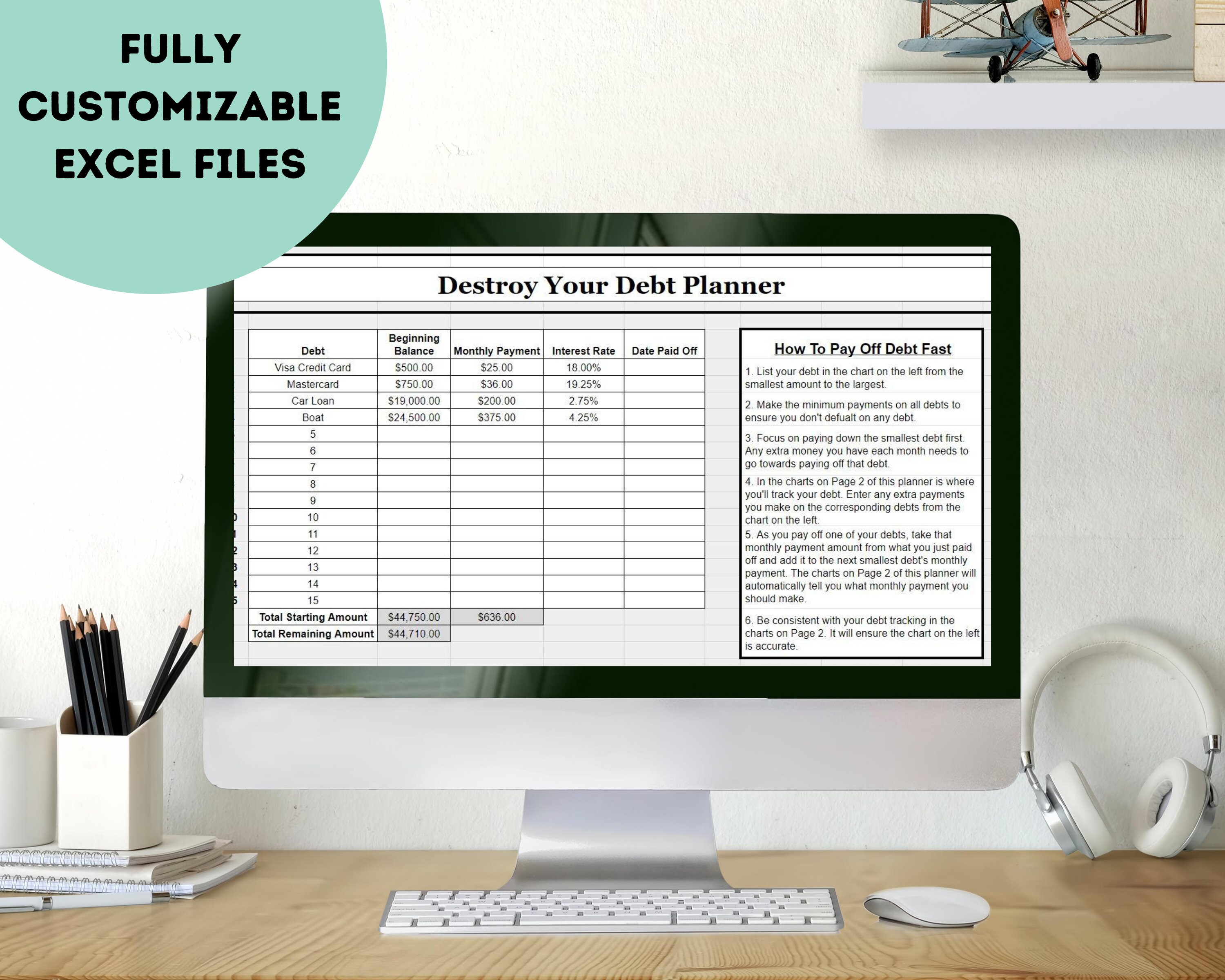 The Ultimate Debt Payoff Spreadsheet Bundle - Pay off Debt - Etsy