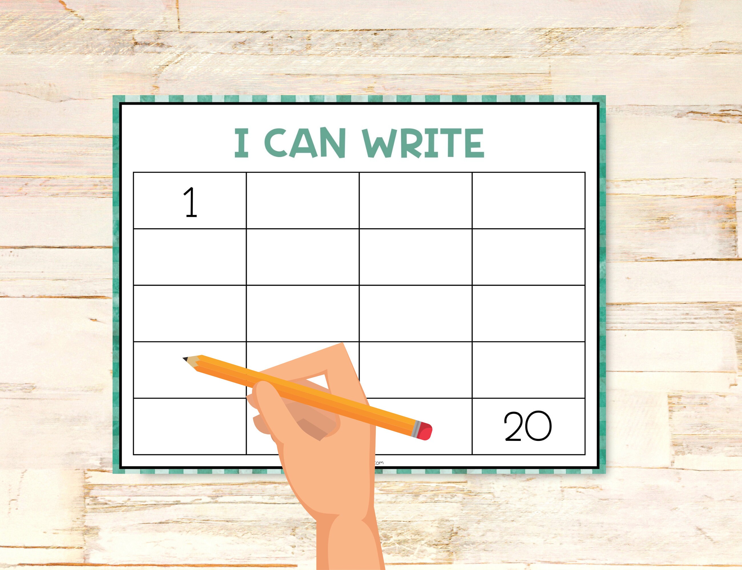 Counting to 20 Game, 1-20 Number Game Printable, Counting to 20 Game, 1 ...