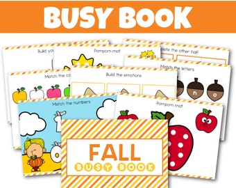 Printable Busy Book for Toddlers, Binder Book, Pre K Learning ...