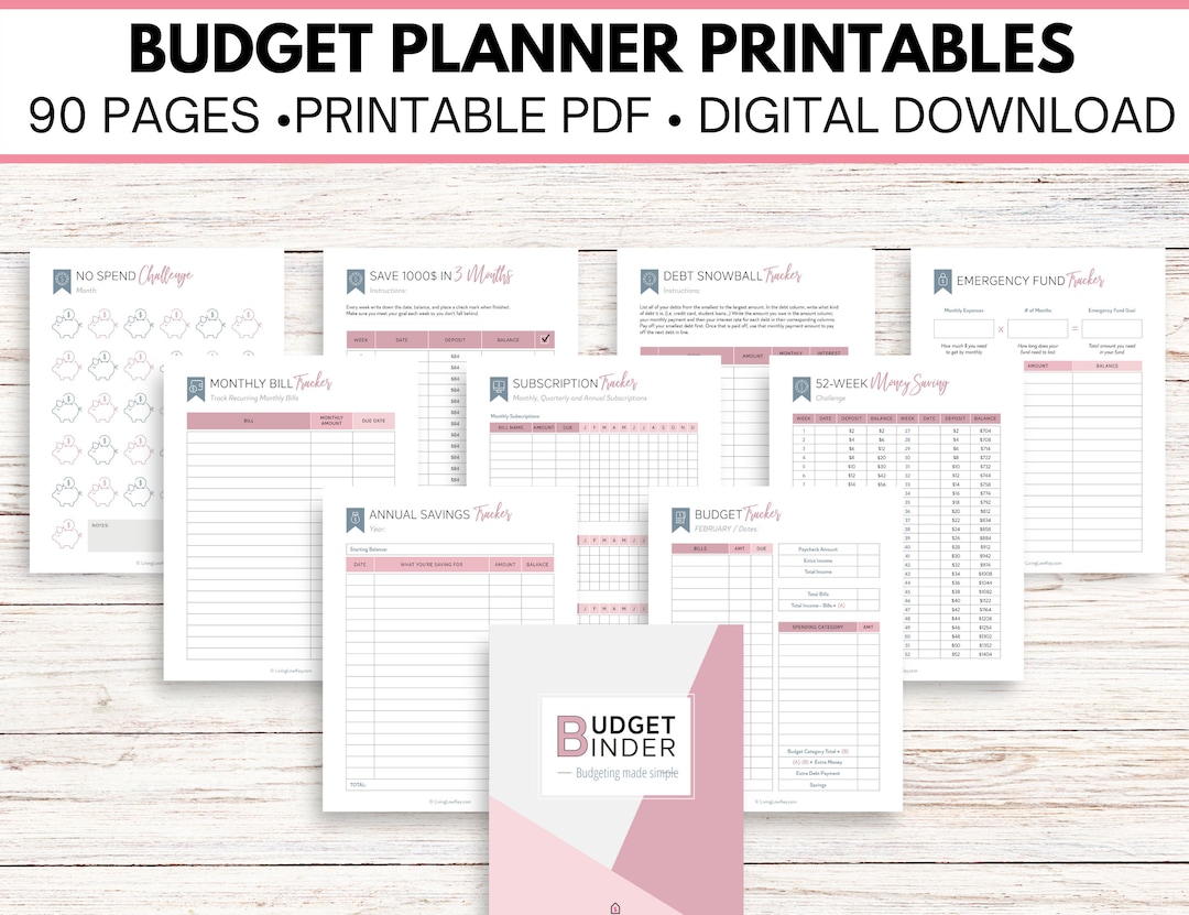 Budget Binder Printable BUNDLE, Budget Planner Printables, Financial ...