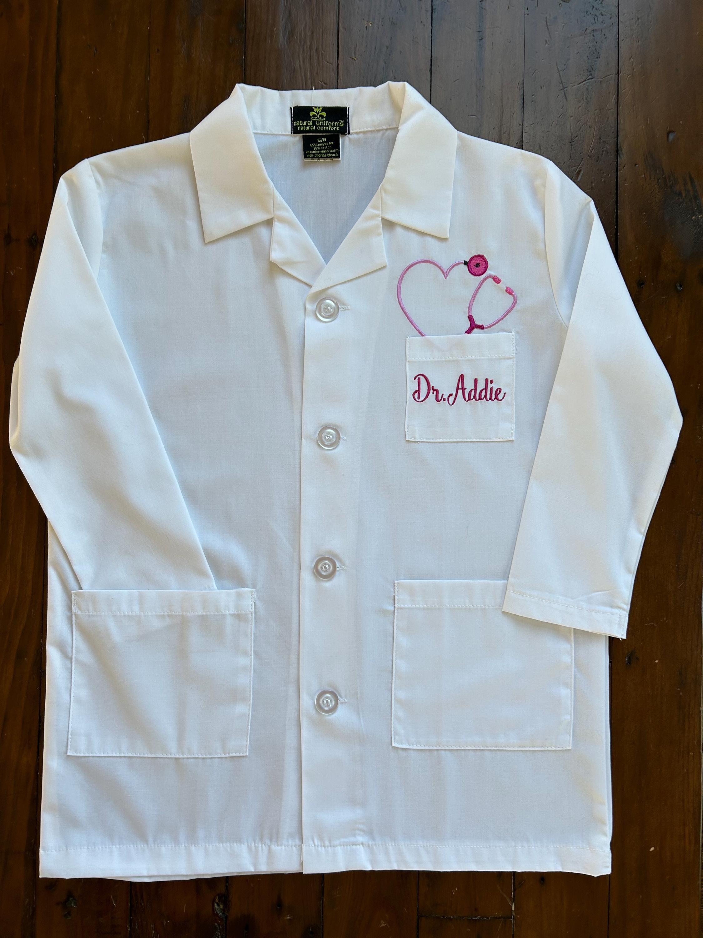 Personalized Kids Doctor Coat: Embroidered Lab Coat, Pretend Play ...