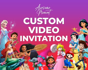 Custom Video Invitation, Custom Birthday Invitation, Custom Birthday ...