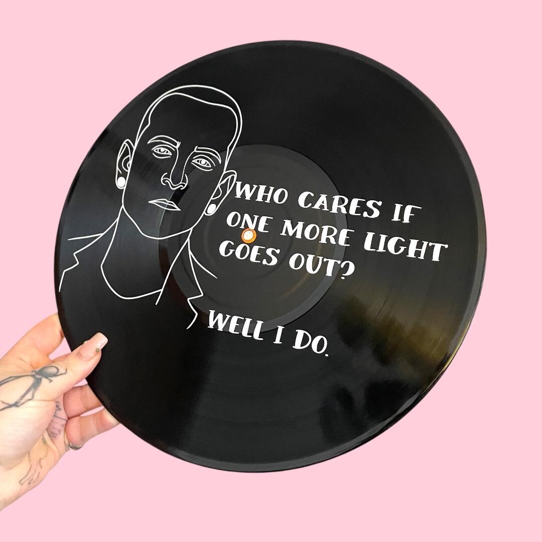 Chester Bennington Inspired, Record Wall Art, Linkin Park , Music Lover ...