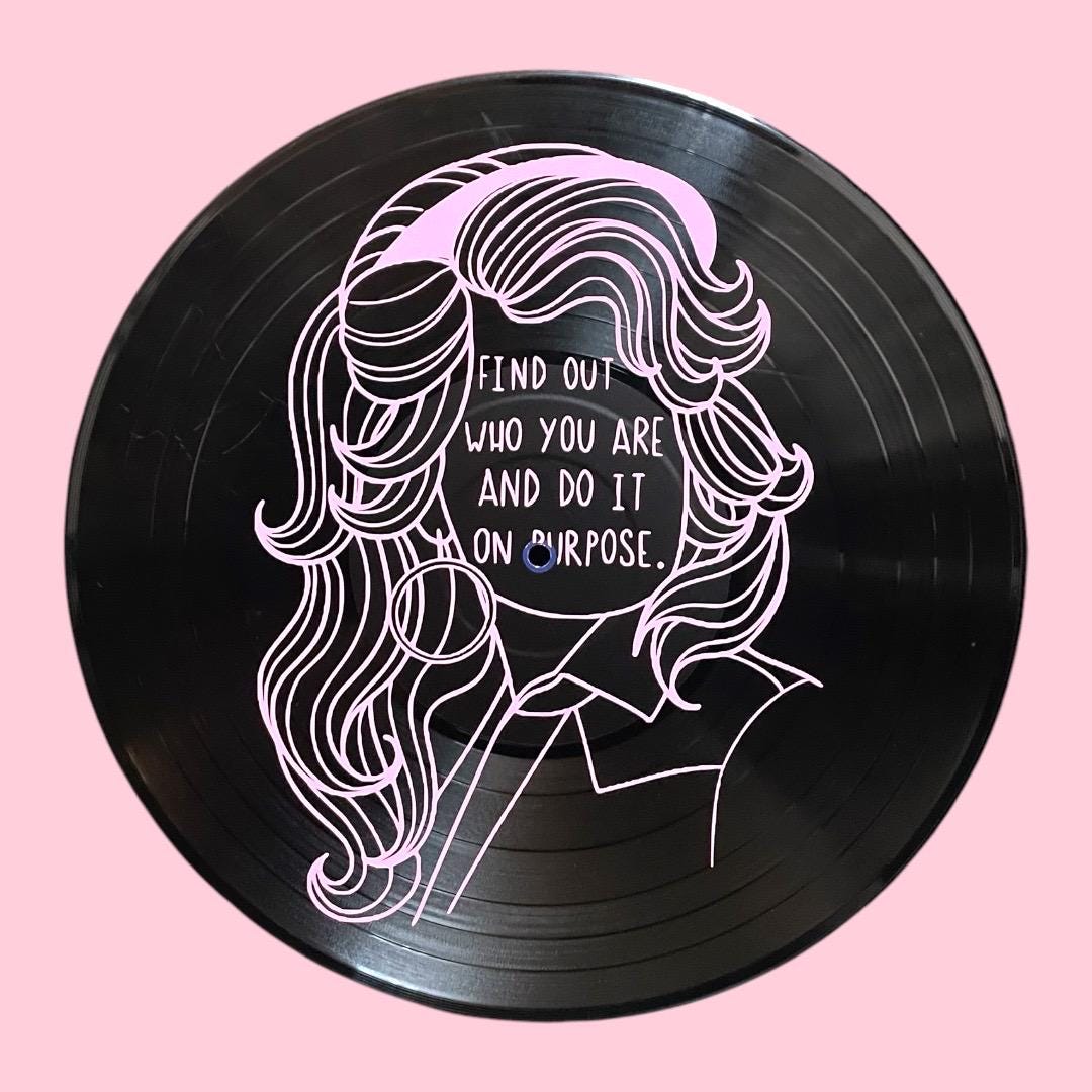 Dolly Parton Inspired, Record Wall Art, Gothic, Music Lover, Gift ...