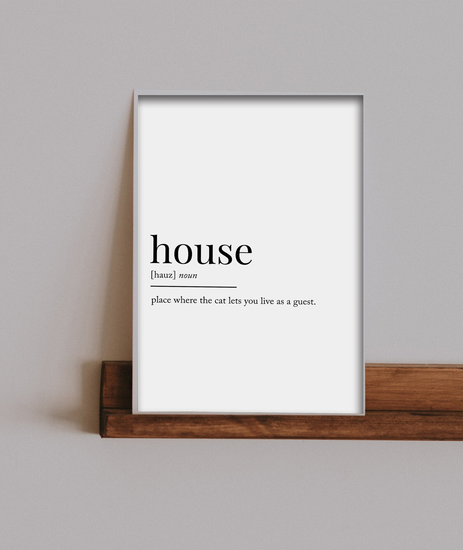 House Definition Cat Wall Art Definition Funny, Downloadable Print ...
