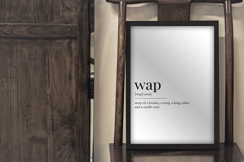 WAP Definition Quote Wall Art, Instant Download, Digital Print ...
