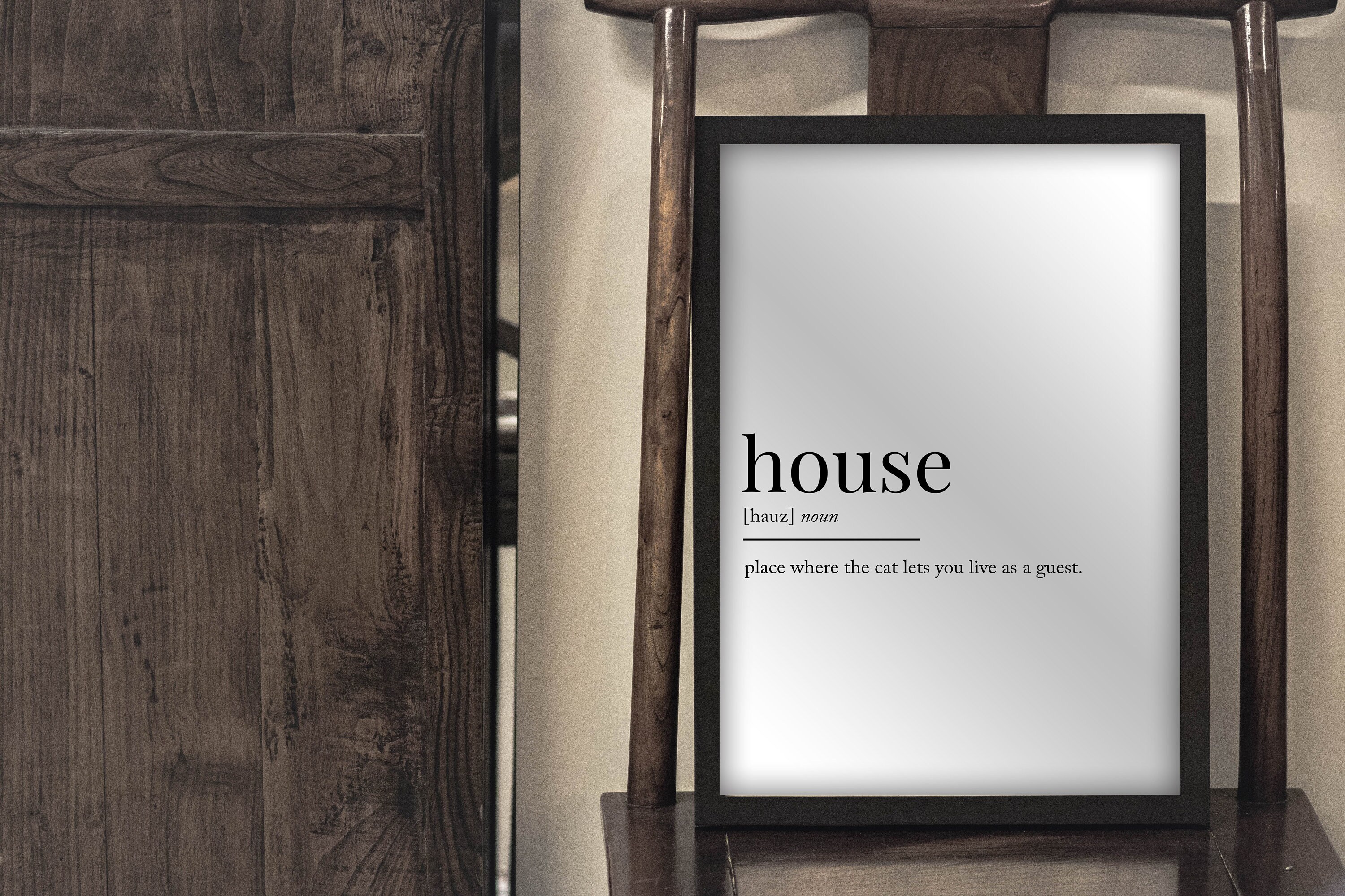House Definition Cat Wall Art Definition Funny, Downloadable Print ...