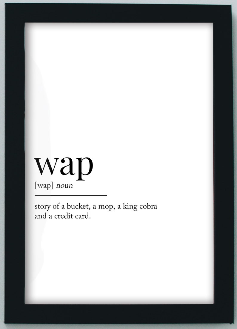 WAP Definition Quote Wall Art, Instant Download, Digital Print ...