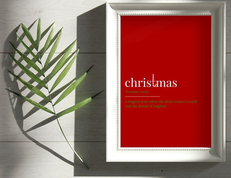 Christmas Definition Downloadable Print, Printable Quote, Definition ...