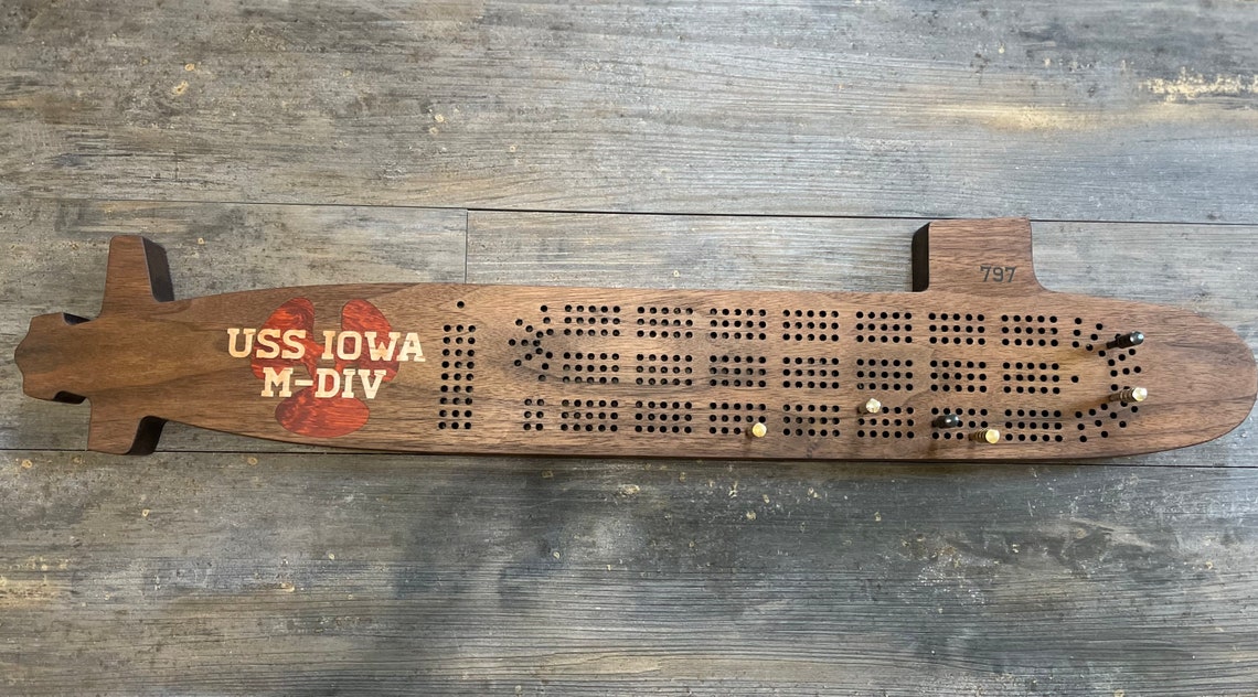 Submarine Cribbage Board | Etsy