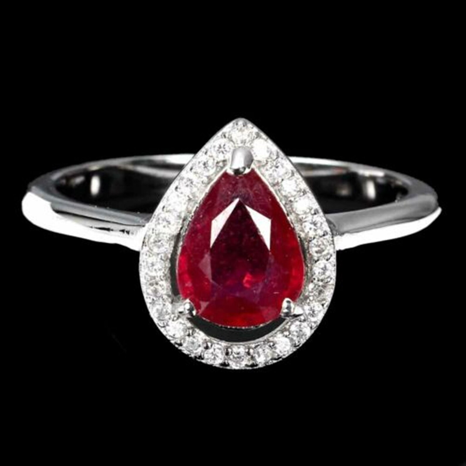 Strahlender Rubin Ring in SILBER natürlicher Rubin Ring - Etsy.de