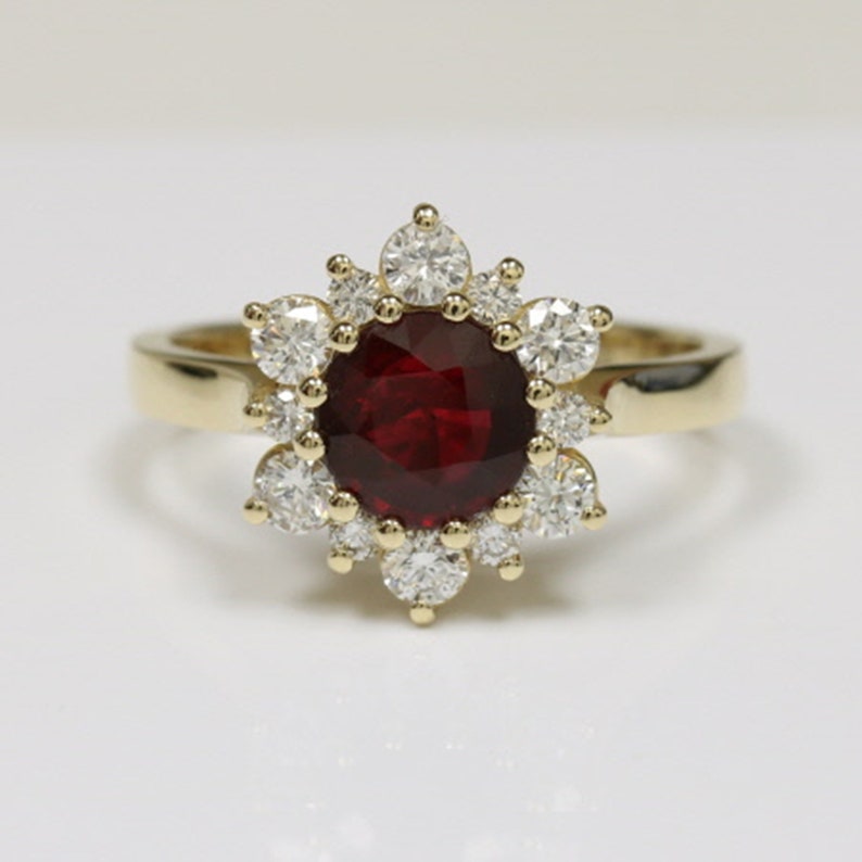 Ruby Ring Ruby Engagement Rings 925 Sterling Silver Ring for - Etsy