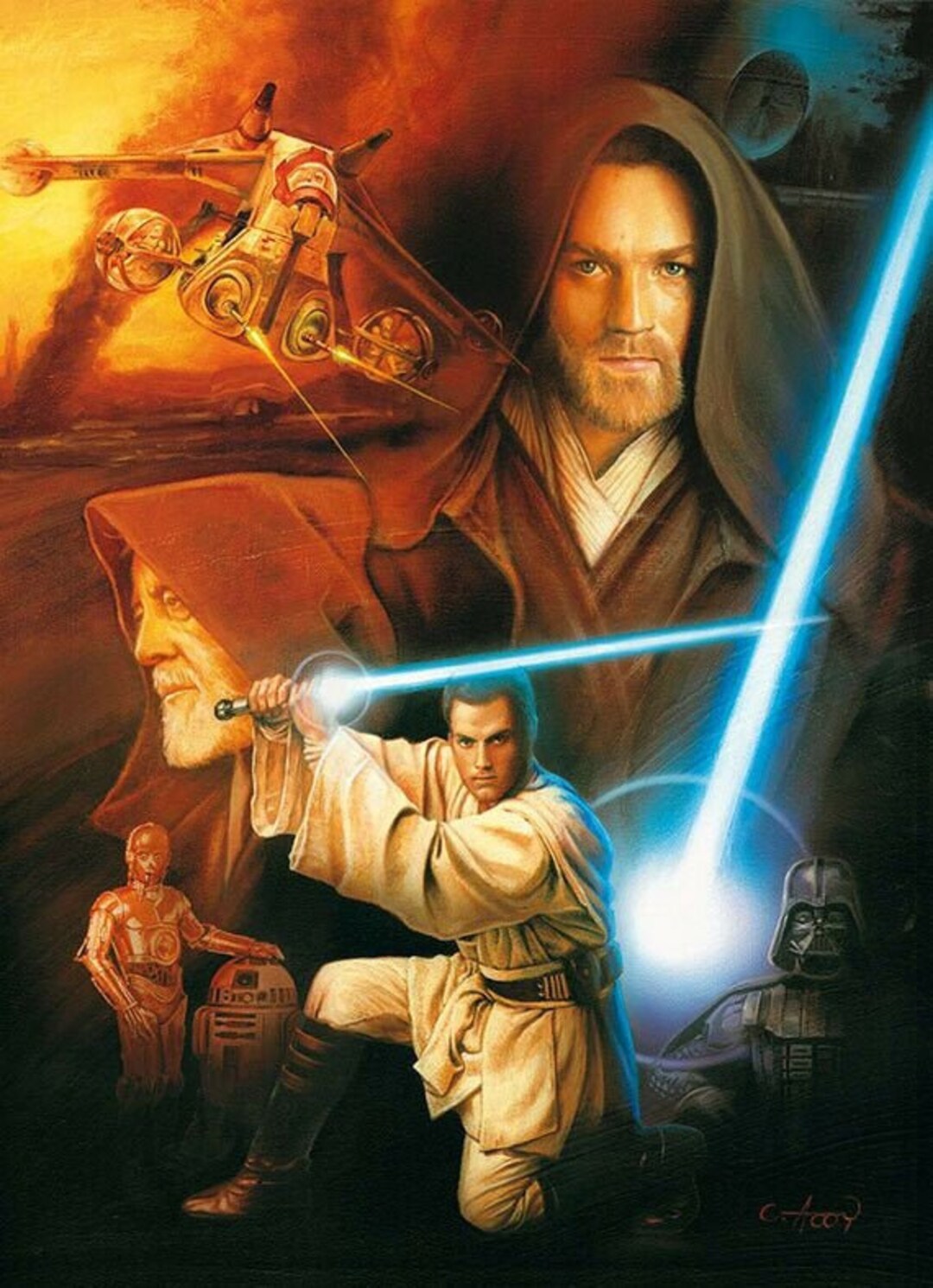 Obi Wan Kenobi Art Print, Print Star Wars - Etsy