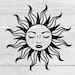 Sun Face SVG: Cricut Silhouette Cut File (digital Download) - Etsy