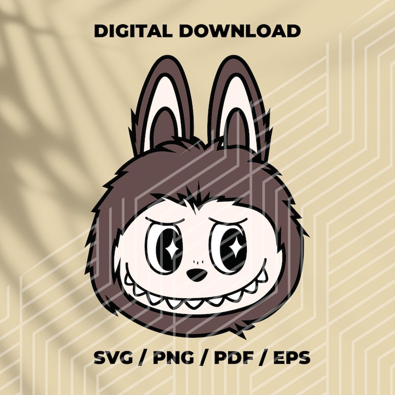 Labubu Face Silhouette - Etsy