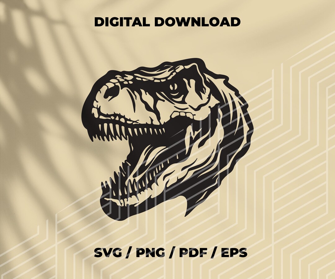 Tyrannosaurus Rex Svg, T-rex Face Svg Files for Cricut, Trex ...