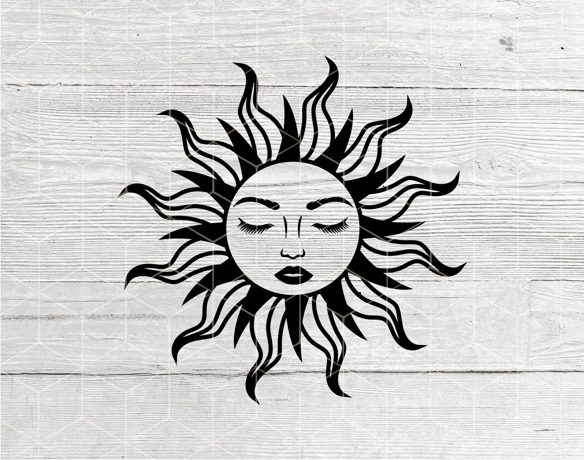 SUN FACE SVG Sun Vector Sun Silhouette Svg Files for Cricut - Etsy Canada
