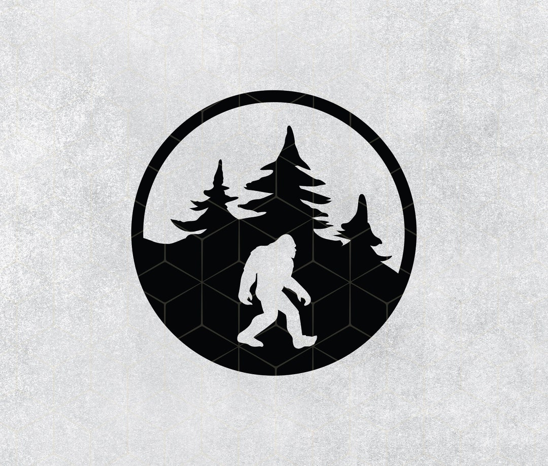 Bigfoot in Trees SVG: Cricut & Silhouette Cut Files (digital Download ...