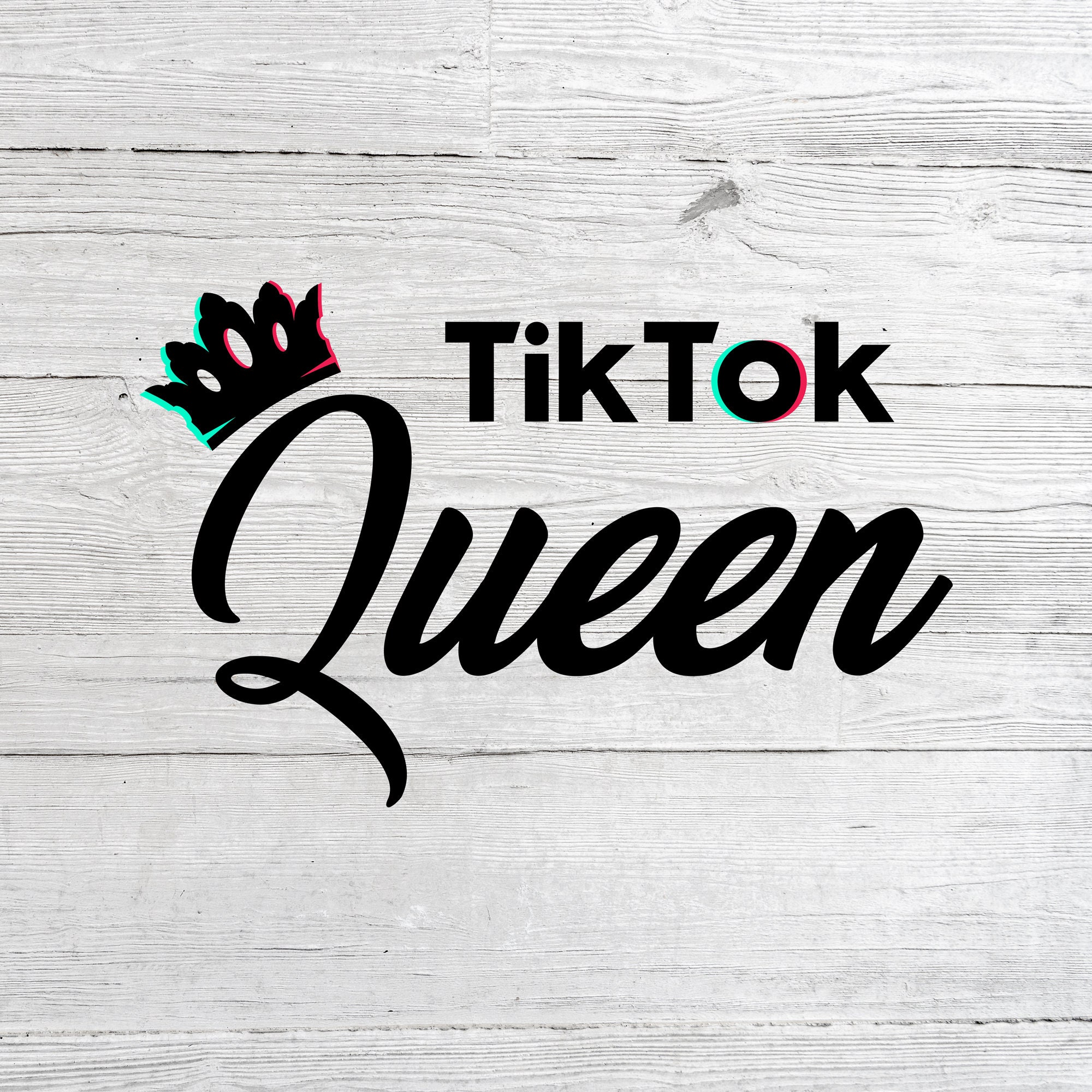 TIK TOK Queen SVG file Tik tok logo svg for cricut Svg | Etsy
