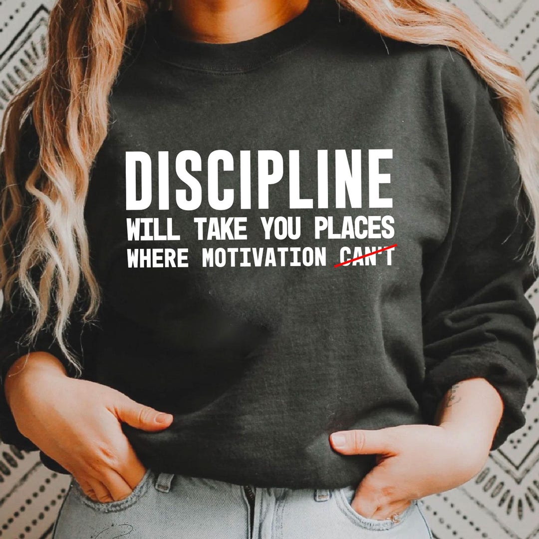 Motivational Discipline Quote SVG: Entrepreneur T-shirt Design (digital ...