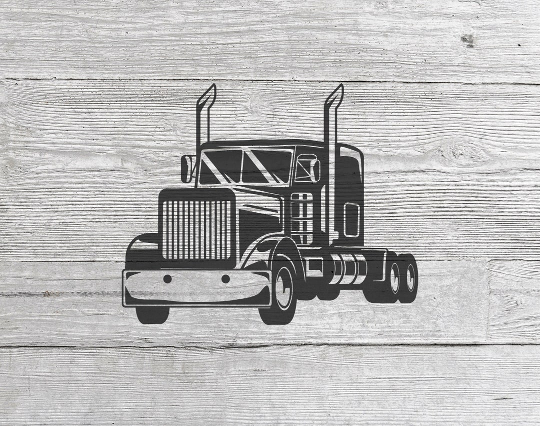 Semi Truck, Duel Big Rig Trailer Cab Files for Cricut, Sublimation ...
