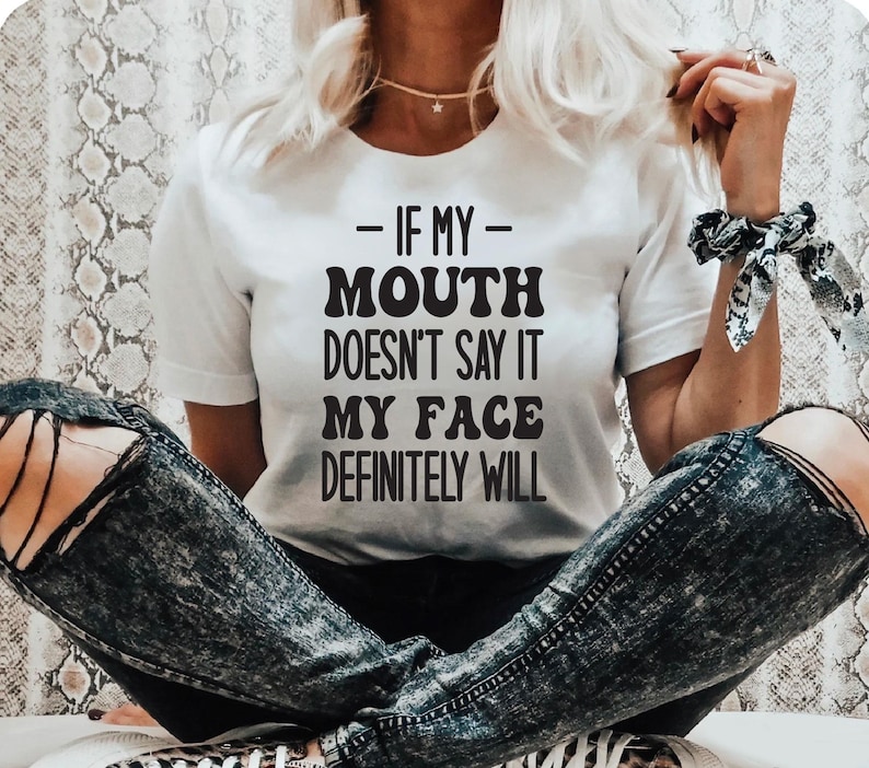 Sarcasm SVG: Funny Face Quote, Cricut & Silhouette Files - Etsy