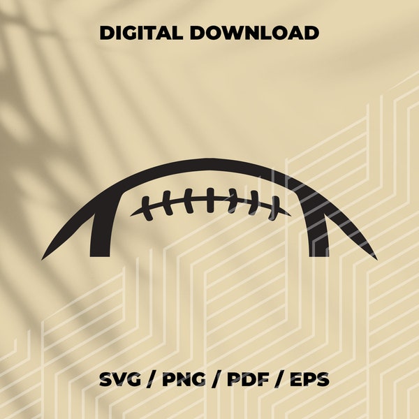 Half Football Svg - Etsy
