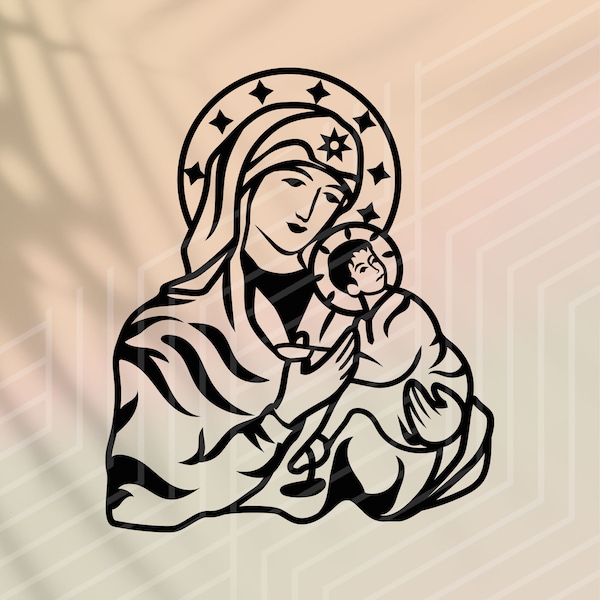 Virgen Del Perpetuo Socorro Svg - Etsy