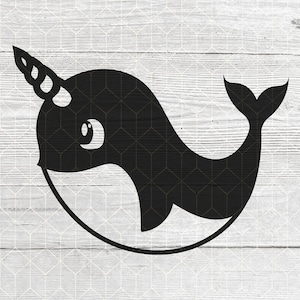Narwhal SVG Files for Cricut - Cute Vector Images Clipart -narwhale SVG ...