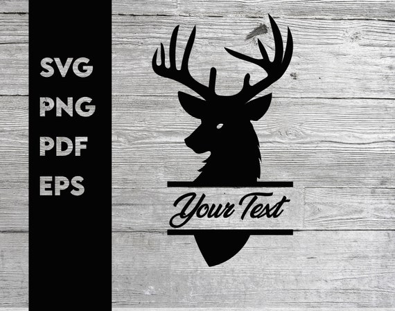 Deer Split Monogram Instant Digital Download Svg Ai Dxf | Etsy