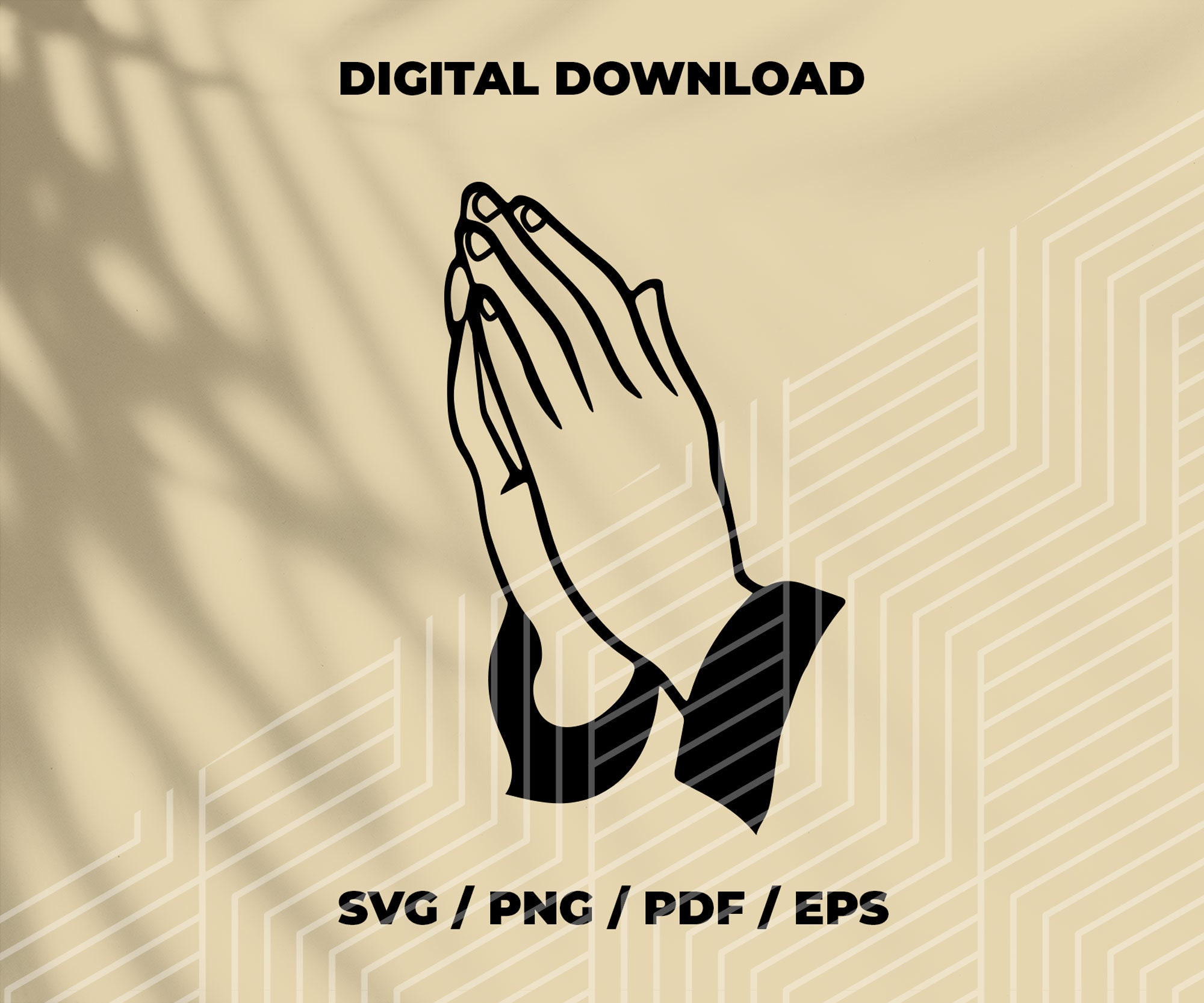 Praying Hands SVG: Christian Prayer Cut File (digital Download) - Etsy