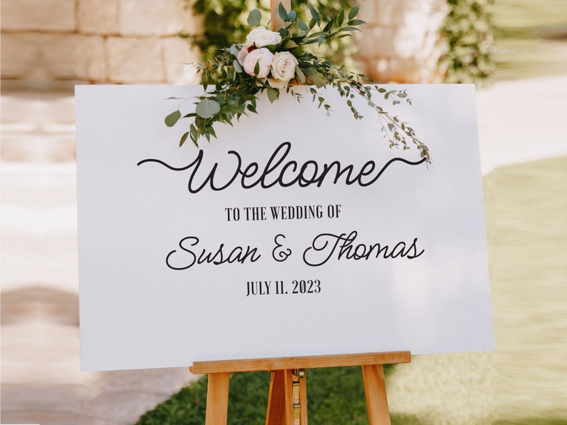 Custom Welcome Sign Svg Wedding Svg Custom Names Wedding - Etsy