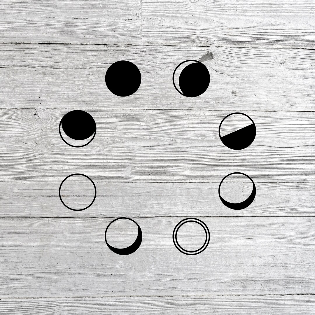 Moon Phase Svg Files for Crciut, Moon, Orb Svg, Moon Phase, Instant ...
