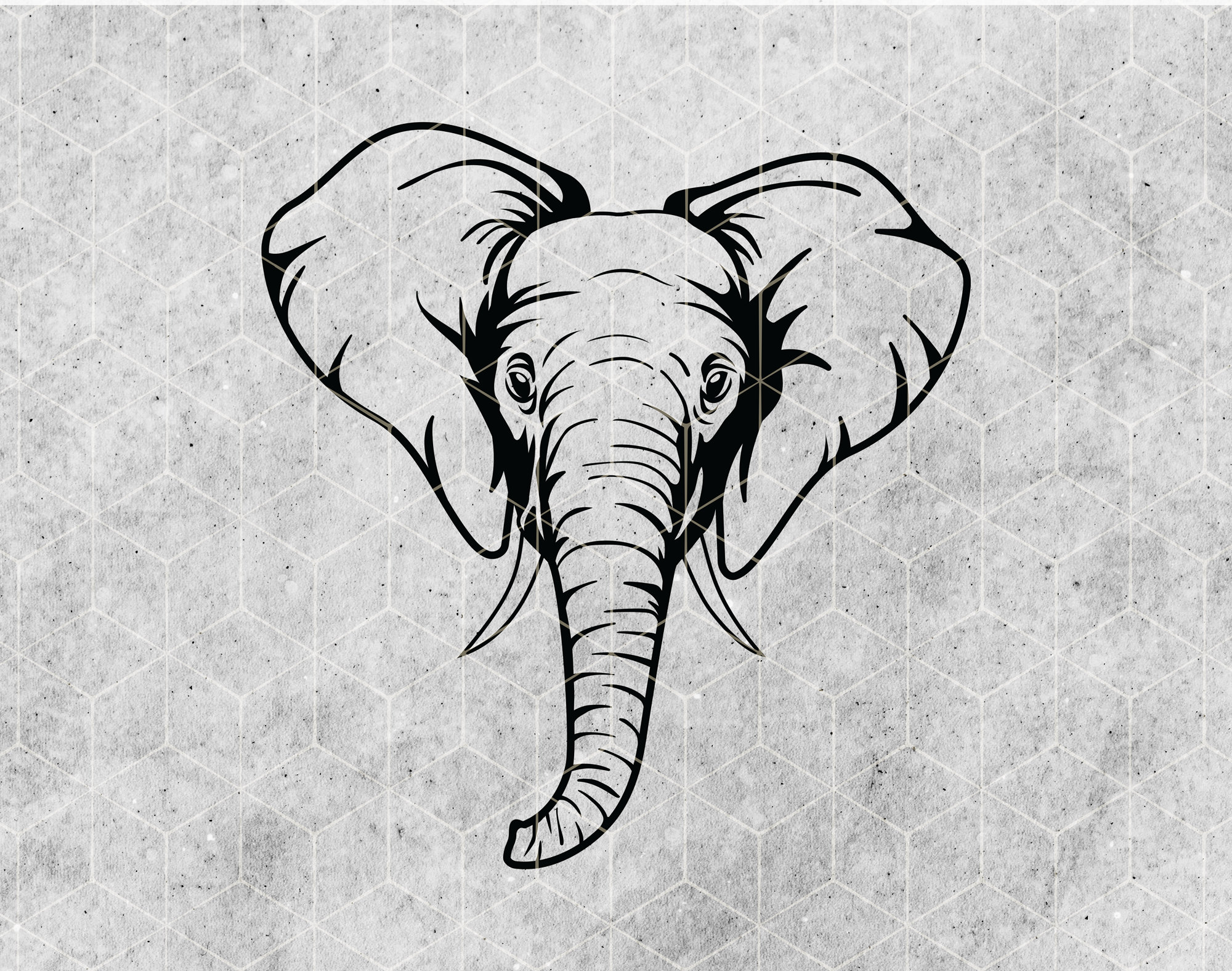 Elephant Face Head Trunk Safari Animal Elephant Svg for - Etsy Australia
