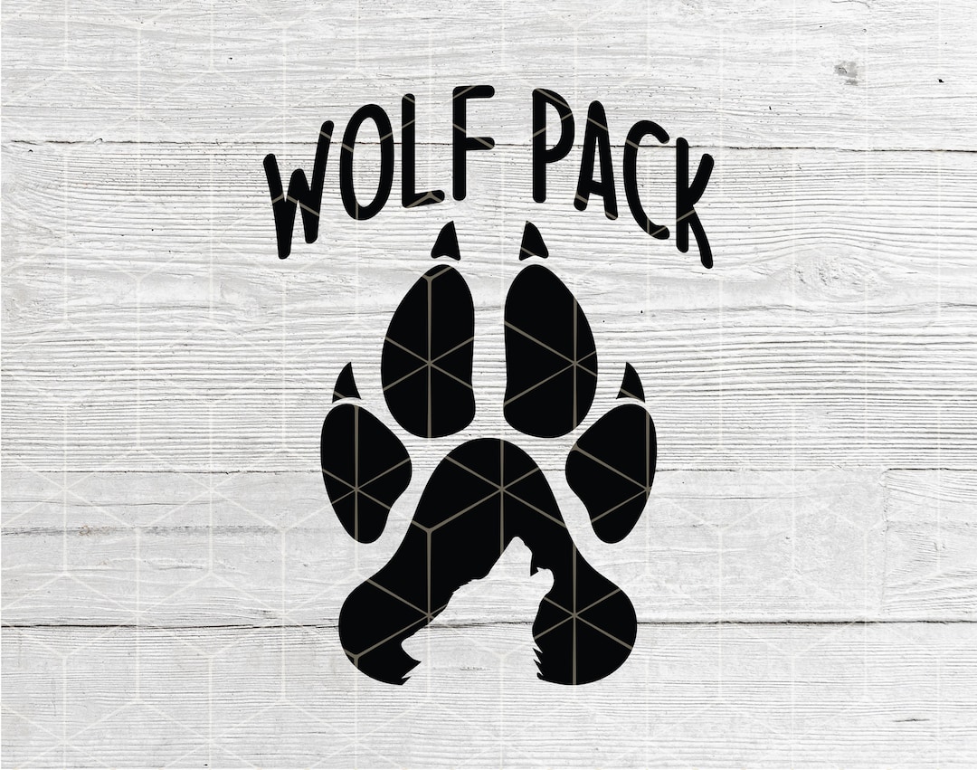 Wolf Pack SVG: Howling Wolf & Paw Print Designs (digital Download) - Etsy