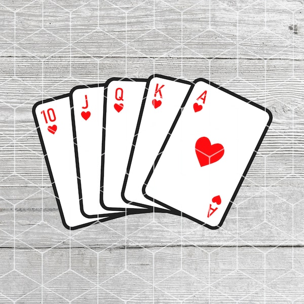 Royal Flush Svg - Etsy