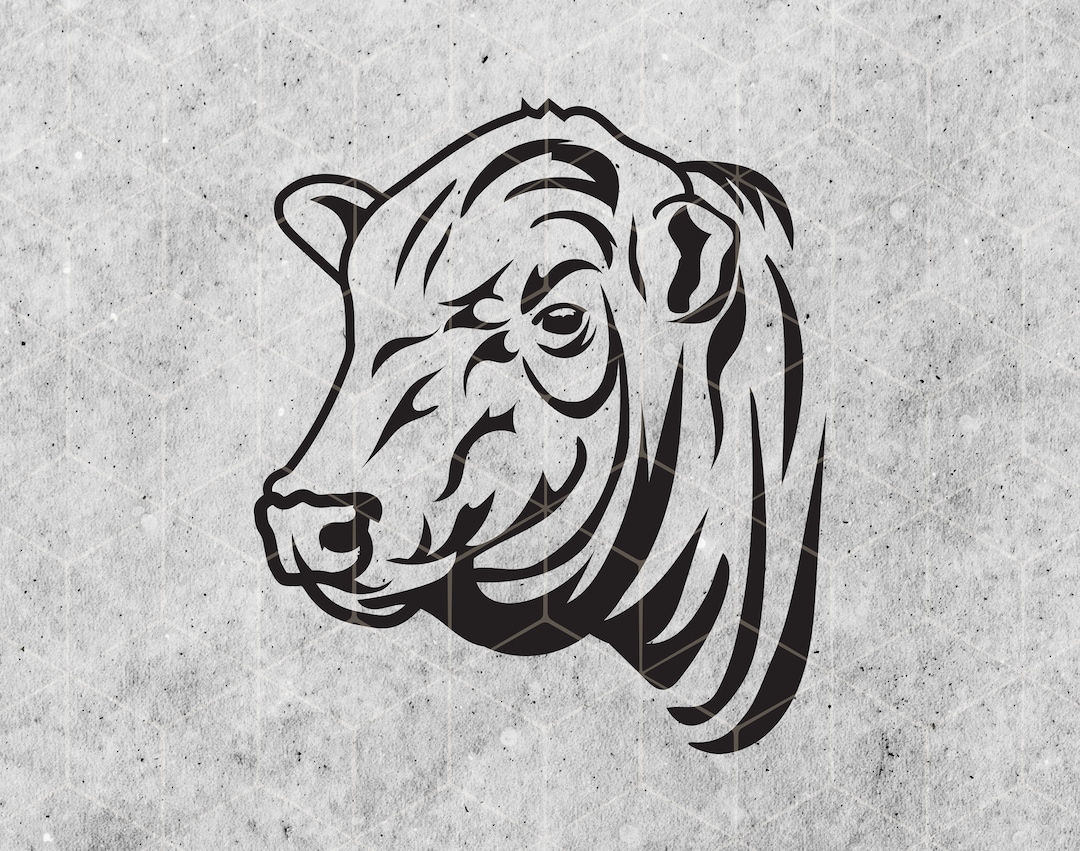 Black Angus Svg Cow Head, Farm Animal Portrait, Angus Bull Cattle ...