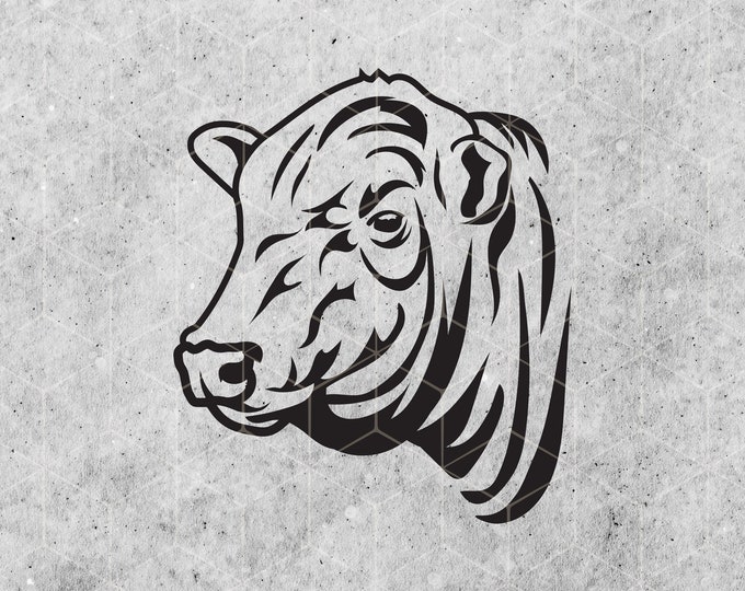 Black Angus Bull Svg - Etsy