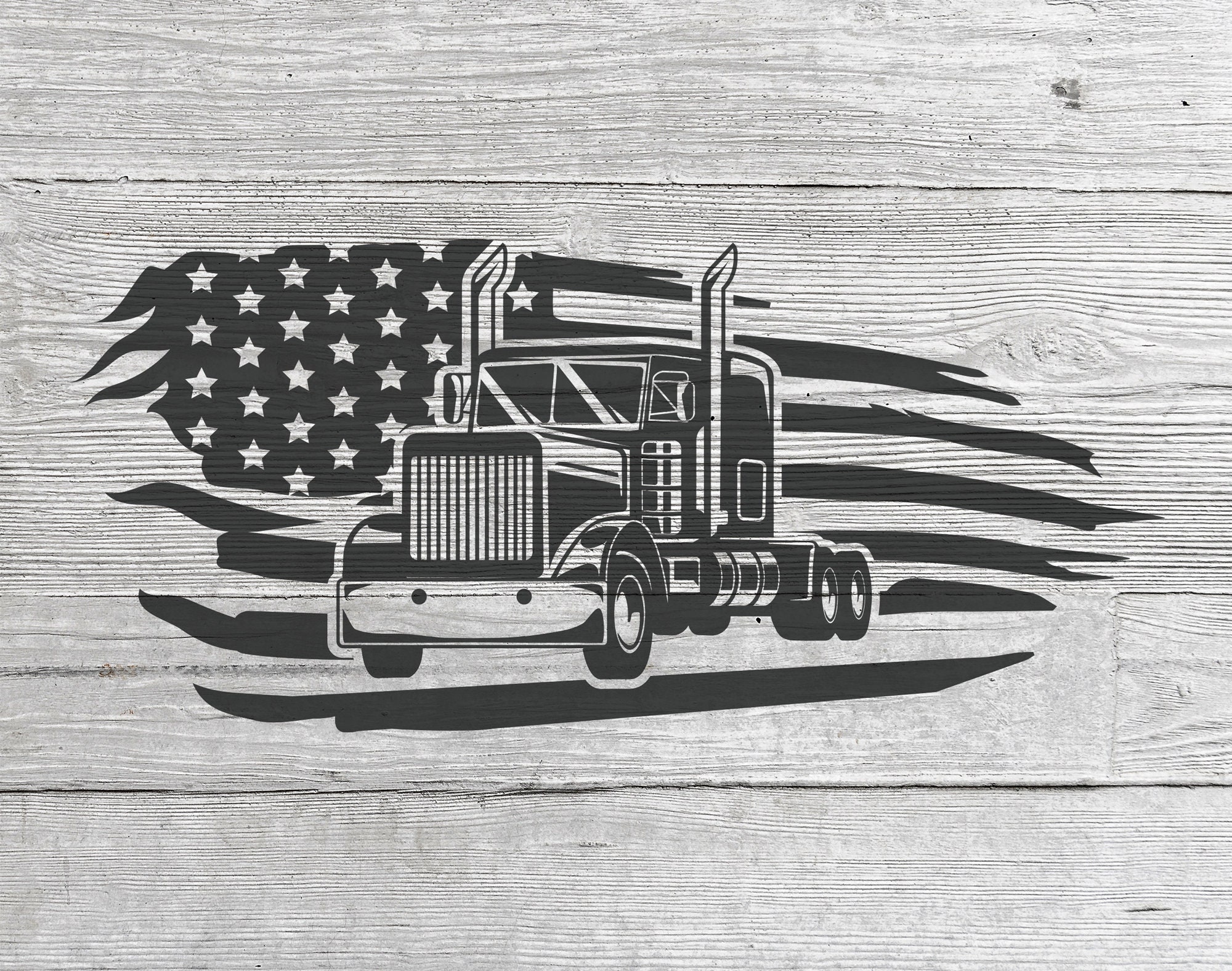 Semi Truck Duel Big Rig Trailer Cab Files for Cricut | Etsy