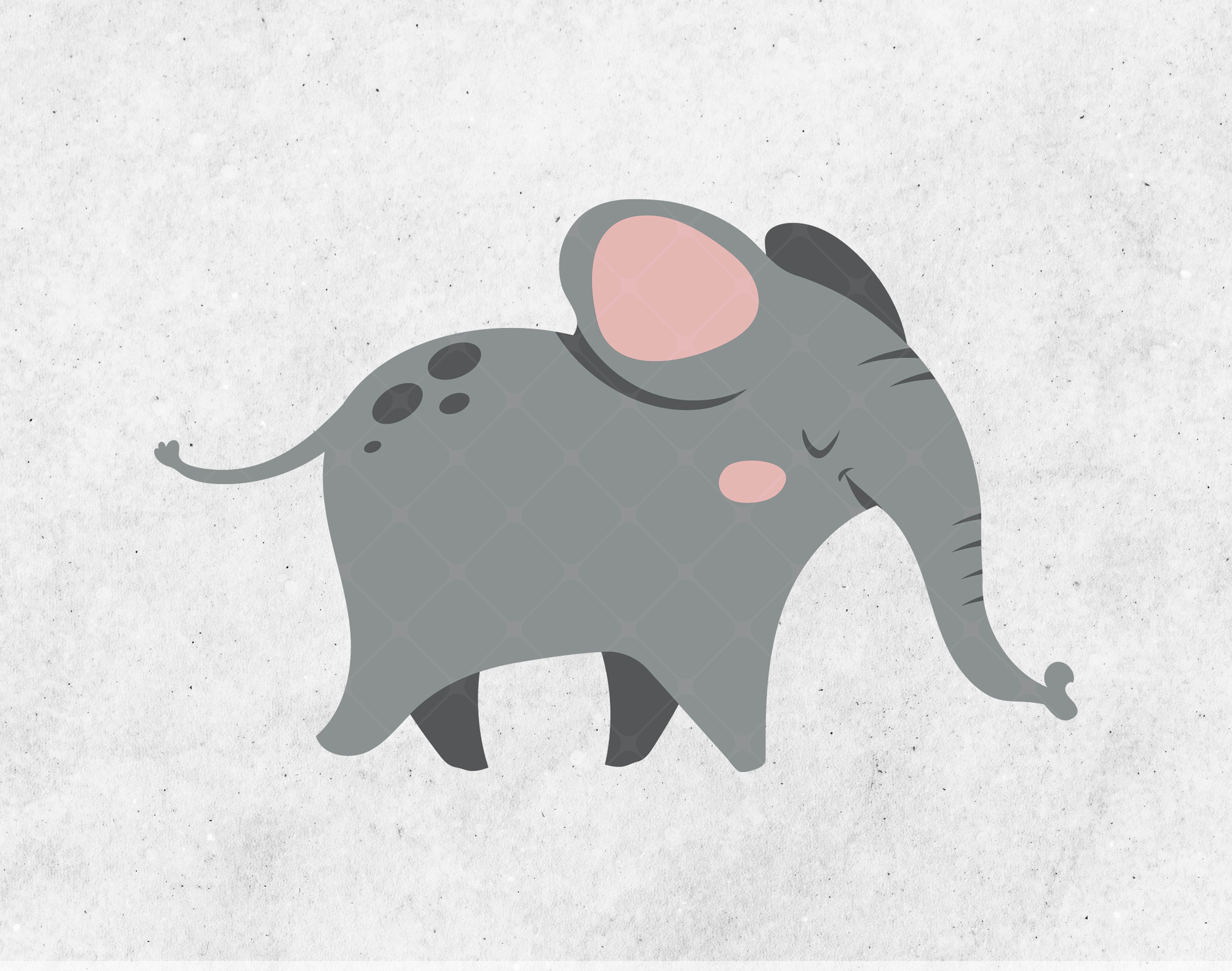 Layered Elephant svg baby nursery svg animal baby shower | Etsy