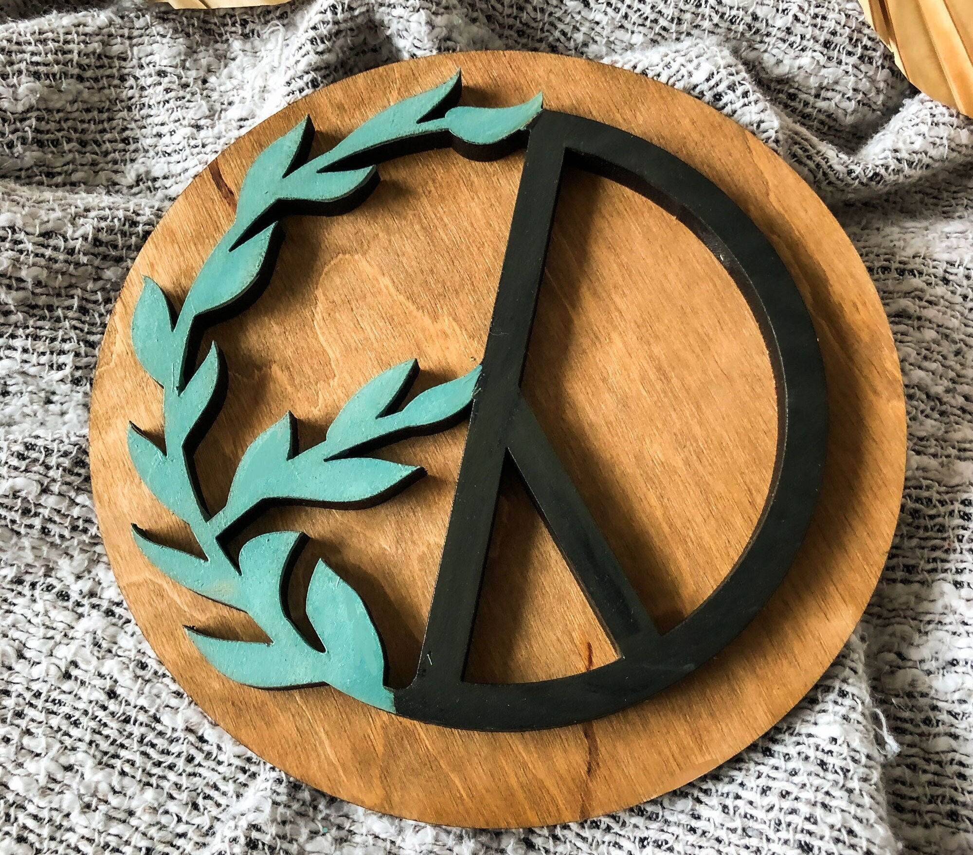 Floral Peace Sign SVG: Botanical Nursery Laser Cut File - Etsy