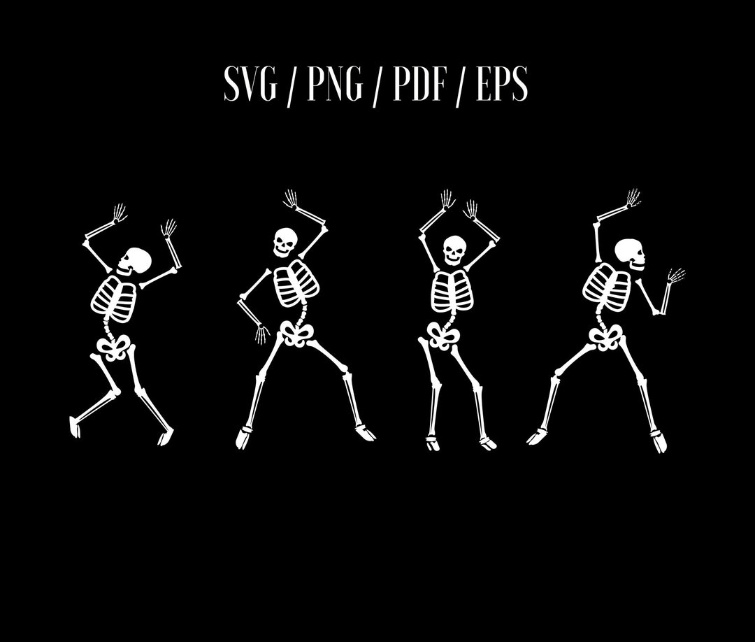 Halloween Svg-fall Svg-dancing Skeleton Svg/png-dancing Skeletons ...